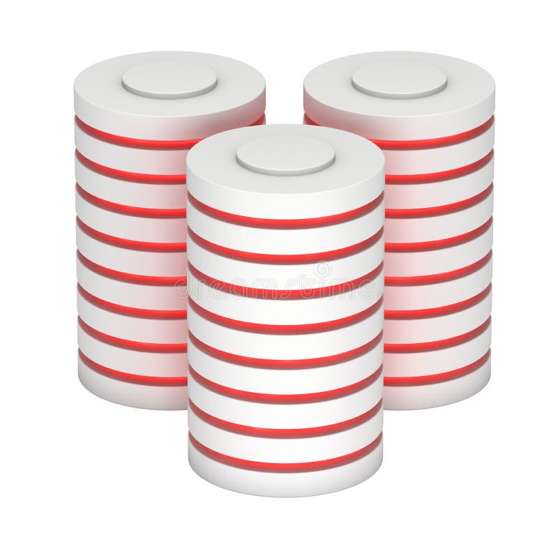 Futuristic Server Hard Disk Database Battery Cell Stock Illustrations ...