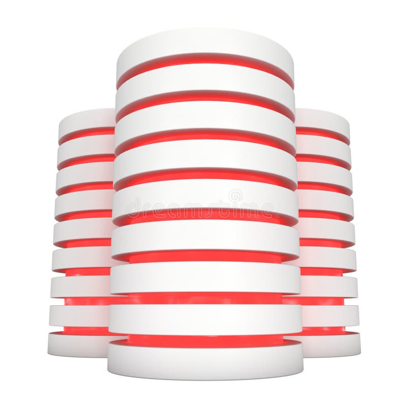 Futuristic Server Hard Disk Database Battery Cell Stock Illustrations ...