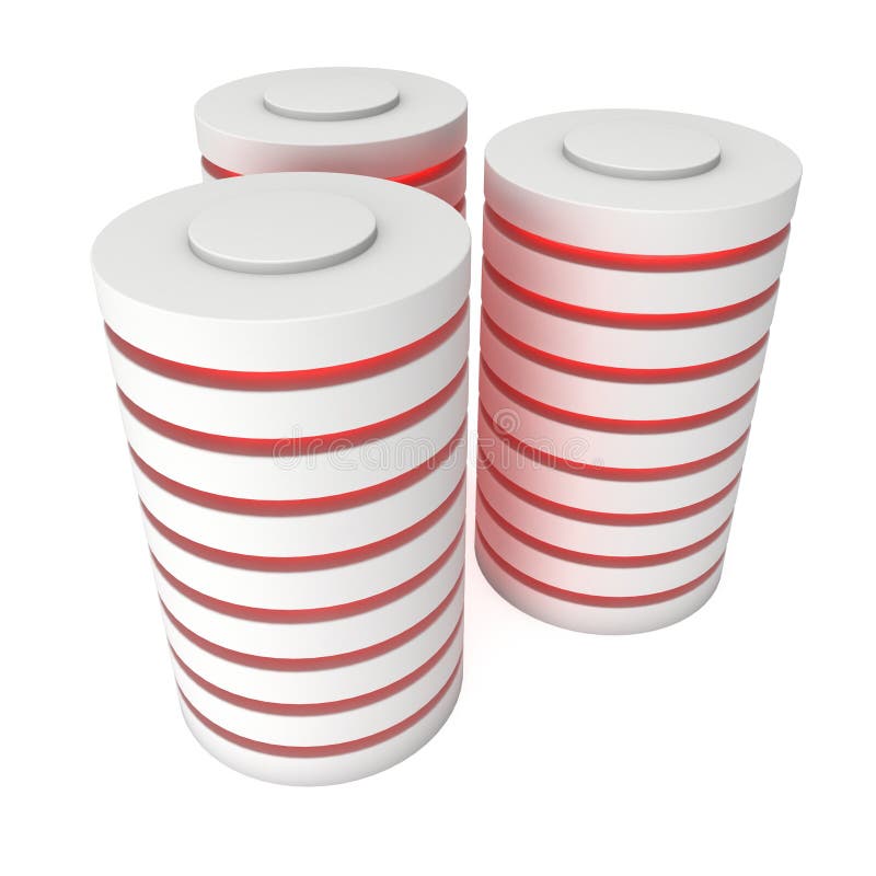 Futuristic Server Hard Disk Database Battery Cell Stock Illustrations ...