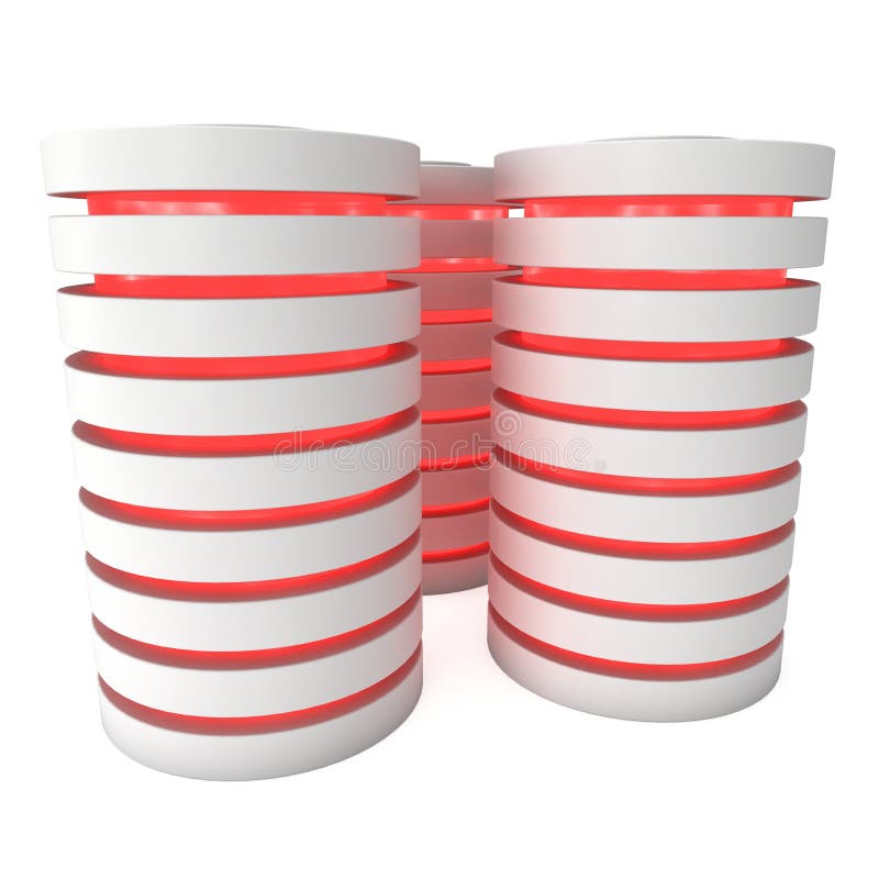 Futuristic Server Hard Disk Database Battery Cell Stock Illustrations ...