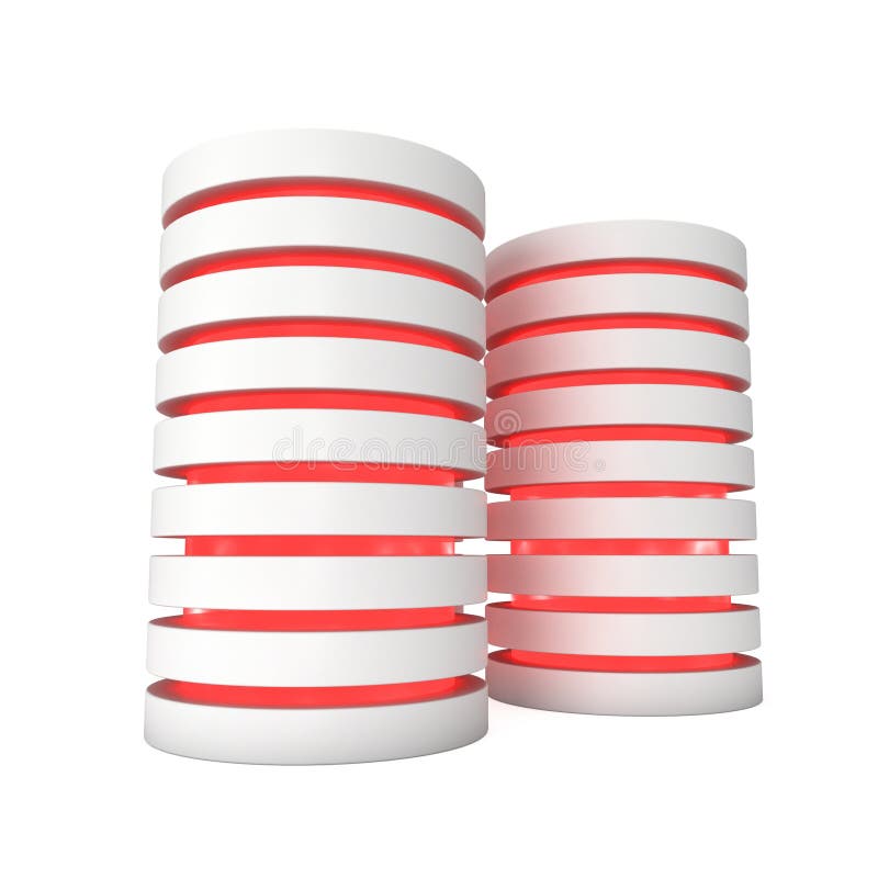 Futuristic Server Hard Disk Database Battery Cell Stock Illustrations ...