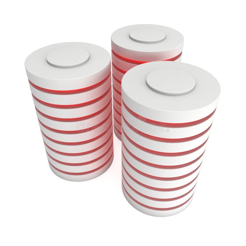 Futuristic Server Hard Disk Database Battery Cell Stock Illustrations ...