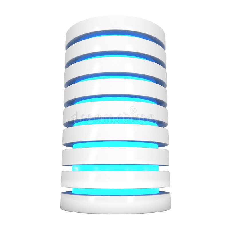 Futuristic Server Hard Disk Database Battery Cell Stock Illustrations ...