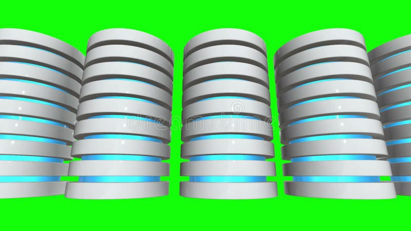 Futuristic Server Hard Disk and Database or Battery Cell. Stock Video ...