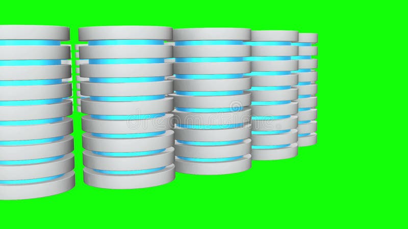 Futuristic Server Hard Disk and Database or Battery Cell. Stock Footage ...