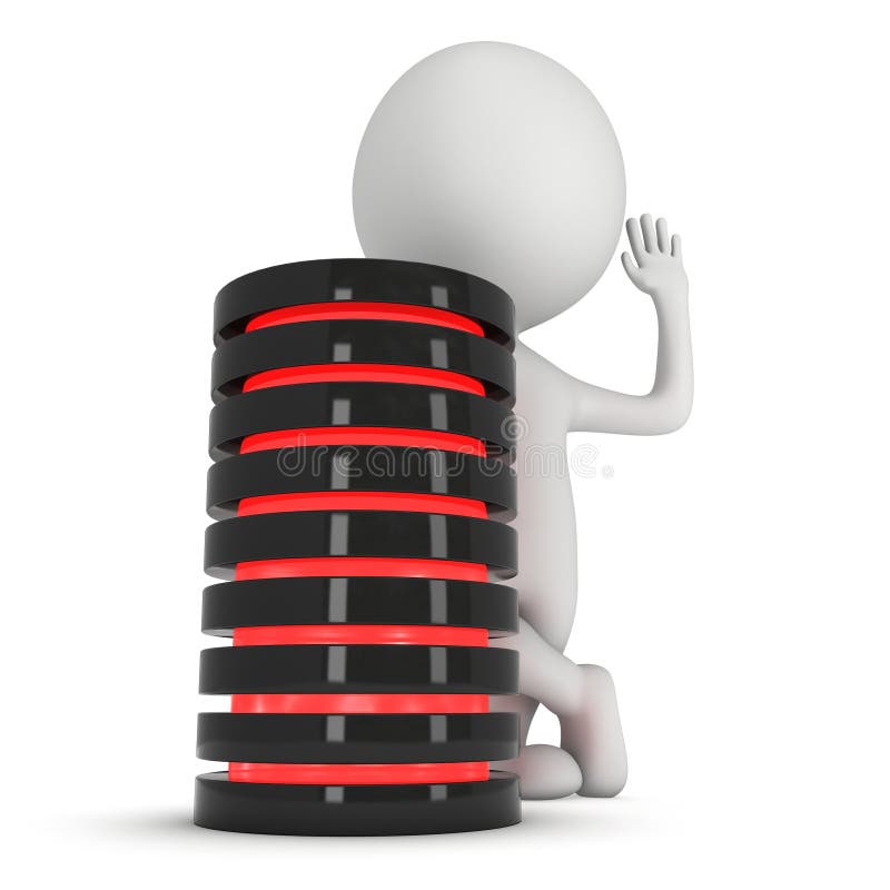 Futuristic Server Hard Disk and Database or Battery Cell. Stock ...