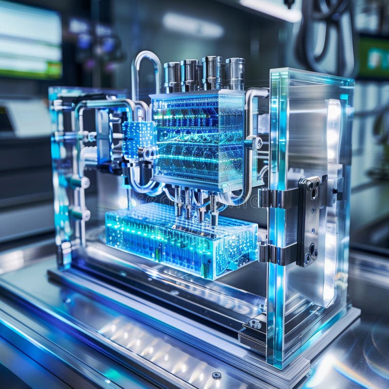 Futuristic Server Rack Simulator Stock Photo - Image of emulation ...