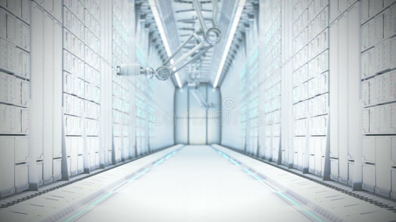 Server Room Loop Ready Animation 3d Rendering Stock Footage - Video of ...