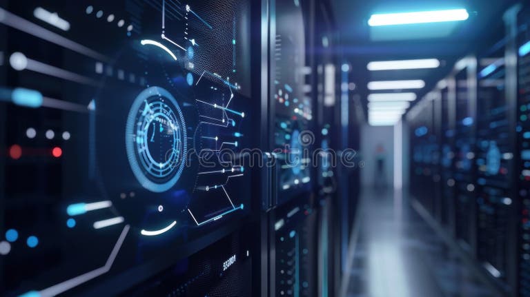 Futuristic Server Room Monitoring Big Data Flow with Holographic ...