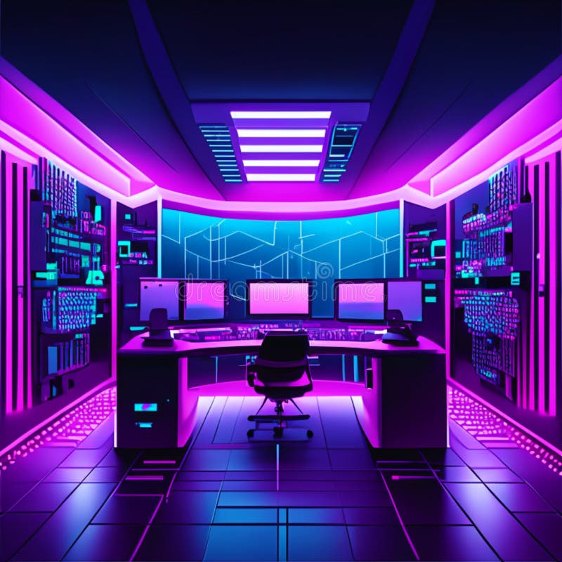 Futuristic Server Room with Neon Lights. Big Data Center Stock ... Futuristic Server Room with Neon Lights. Big Data Center Stock ...