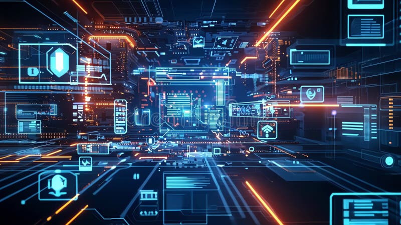 Futuristic Server Room Processing Big Data with Holographic Interface ... Futuristic Server Room Processing Big Data with Holographic Interface ...