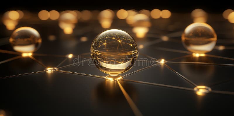 In a Futuristic Setting, a Complicated System of Luminous Nodes Denotes ...