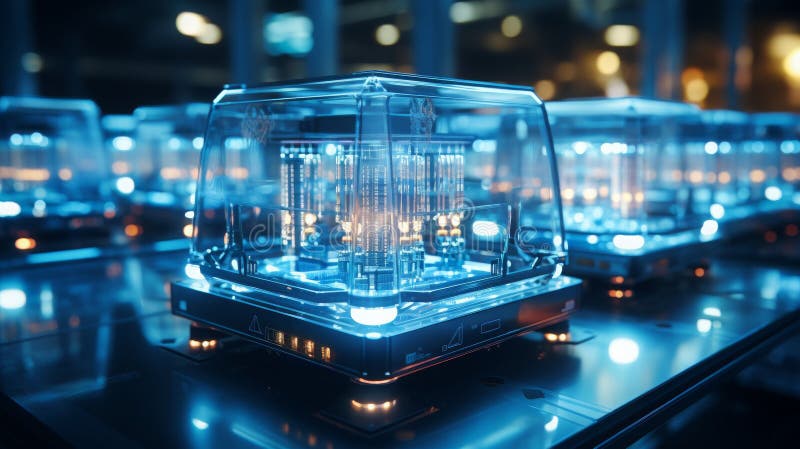 Futuristic Setting Where Autonomous AI Servers are Assembled in a High ...