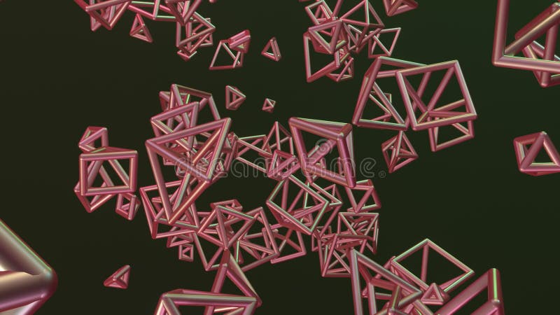 Futuristic Shape, Flying, Animation of an Abstract Objects. Dynamic ...
