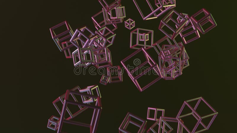 Futuristic Shape, Flying, Animation of an Abstract Objects. Dynamic ...