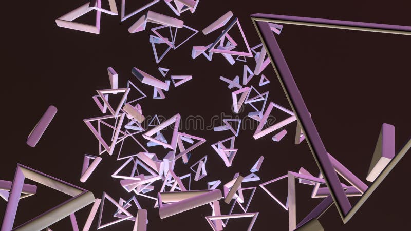 Futuristic Shape Flying Animation of an Abstract Objects. Dynamic ...