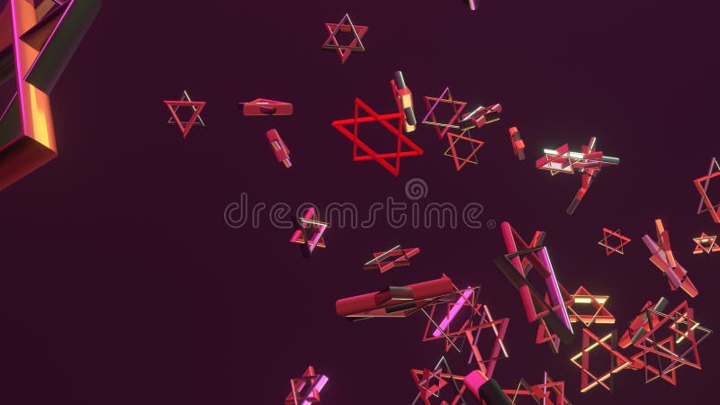 Futuristic Shape Flying Animation of an Abstract Objects. Dynamic ...