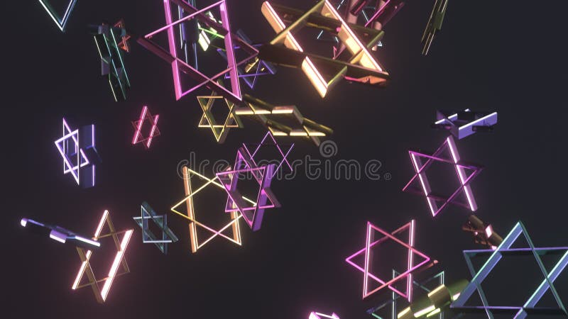 Futuristic Shape Flying Animation of an Abstract Objects. Dynamic ...
