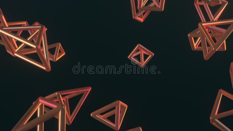 Futuristic Shape, Flying, Animation of an Abstract Objects. Dynamic ...
