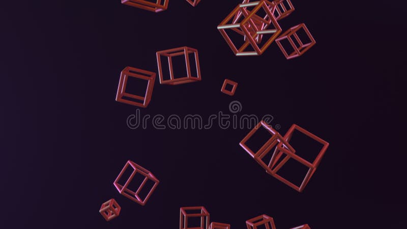 Futuristic Shape, Flying, Animation of an Abstract Objects. Dynamic ...