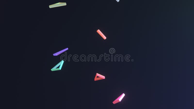 Futuristic Shape, Flying, Animation of an Abstract Objects. Dynamic ...