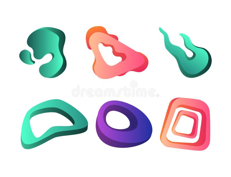 Futuristic Shape with Holographic Gradient Design As Graphic Creative ...