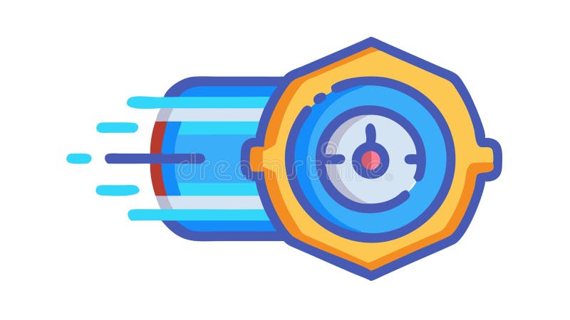 Futuristic Shield with a Target Icon Vector, Vector Design Generative ...