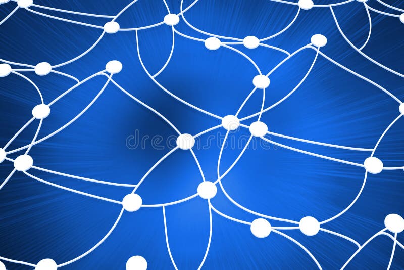 Futuristic Shiny Dots Connected with Lines Stock Illustration ...