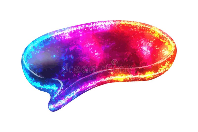 Futuristic Shiny Neon Speech Bubble Art. Stock Illustration ...