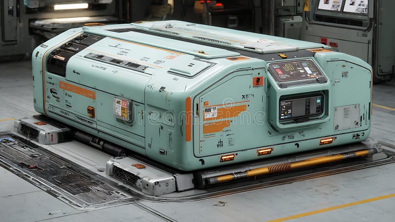 Futuristic Shipping Container Sci Fi Crate Cargo Box Storage Unit for ...