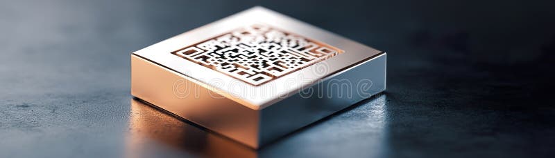 Futuristic Shipping Label Floats with a Sleek, Reflective Chrome ...