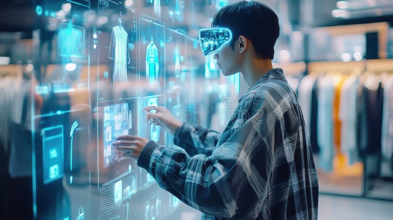 Shopper Using Ar Glasses Stock Photos - Free & Royalty-Free Stock ...