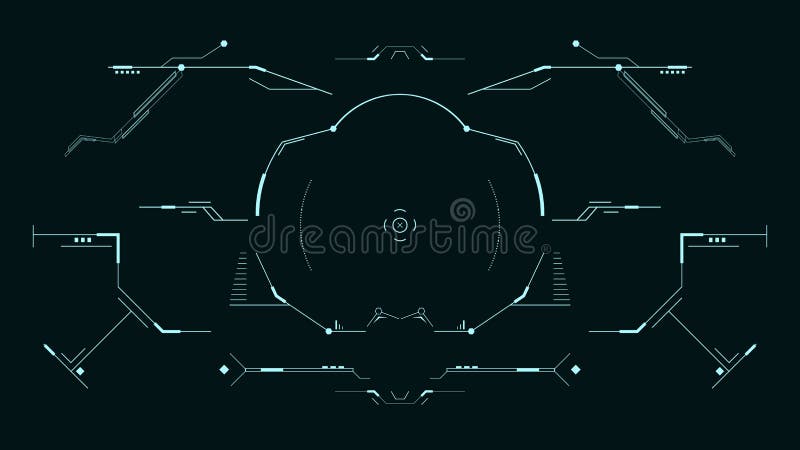 Futuristic Sight for the Hud Interface Stock Vector - Illustration of ...