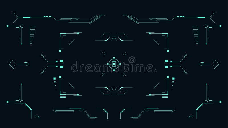 Futuristic Sight for the Hud Interface Stock Vector - Illustration of ...