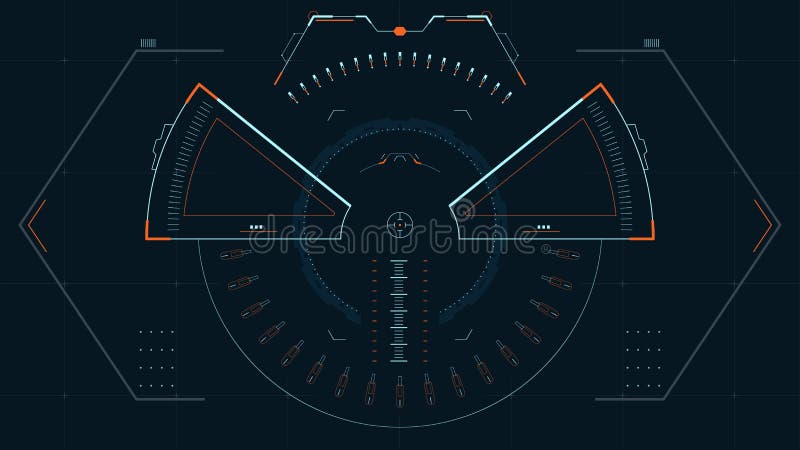 Futuristic Sight for the Hud Interface Stock Vector - Illustration of ...