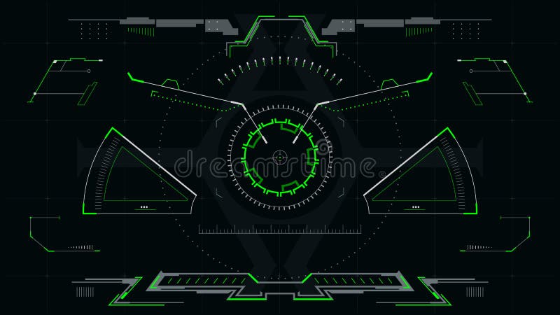 Futuristic Sight for the Hud Interface Stock Vector - Illustration of ...