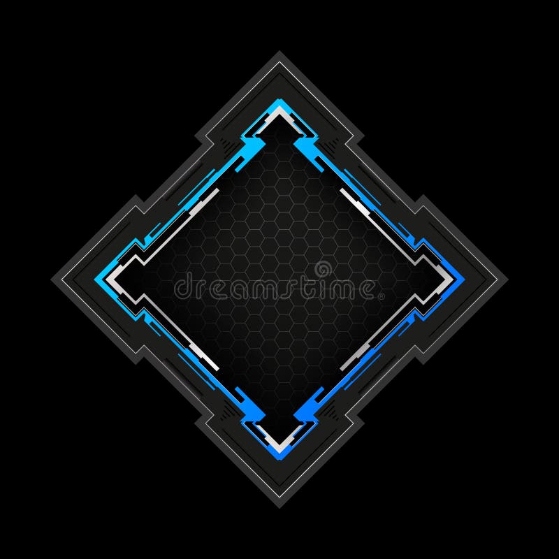 Futuristic Sign with Copy Space Stock Vector - Illustration of metallic ...