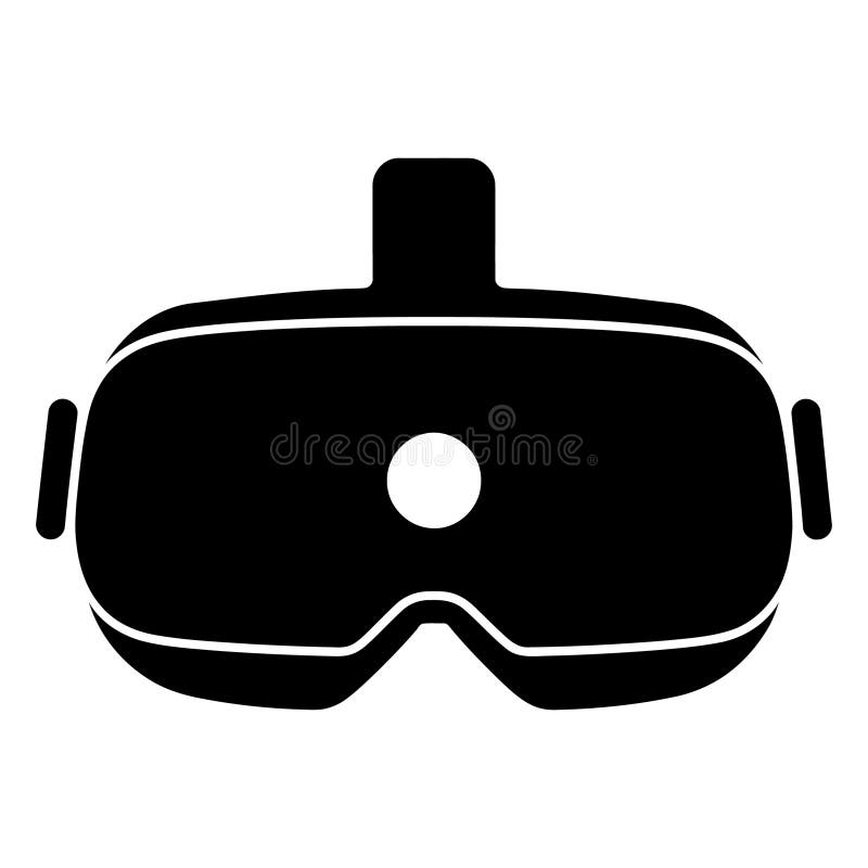 VR headset silhouette stock vector. Illustration of brown - 368284731