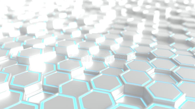 Hexagonal Blue Skin Layer and Reduce Saggy Skin Cells Stock Footage ...