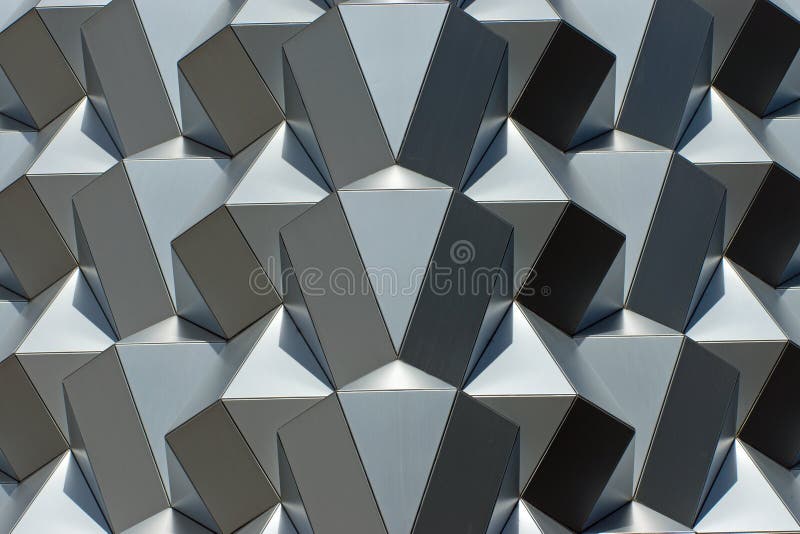Futuristic silver facade stock image. Image of structure - 26655537