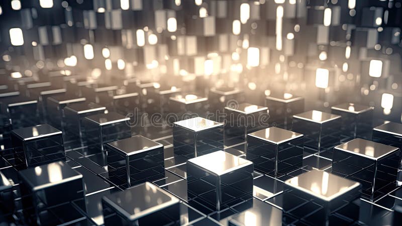 Futuristic Silver Lights Background Stock Illustration - Illustration ...