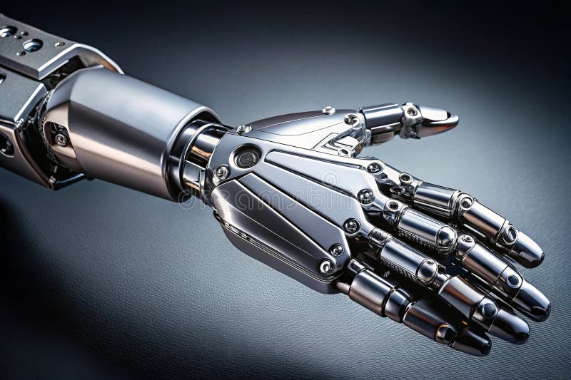 Futuristic Silver Robot Arm: Precision-Engineered for Swift Deployment ...