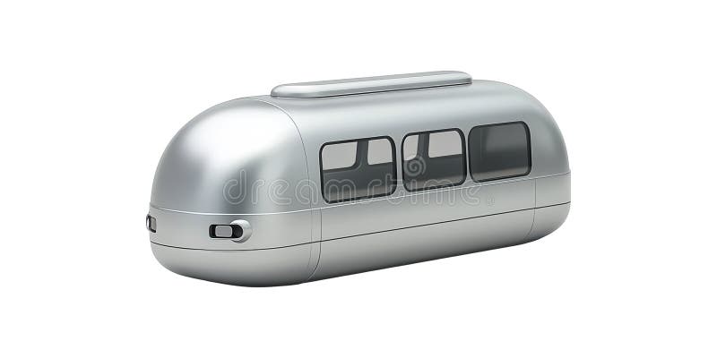 Futuristic Silver Train Carriage Design. Modern Transportation Concept ...