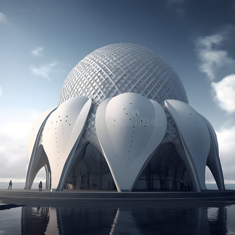 Futuristic Marvel, 3d Render of an Architectural Masterpiece Against a ...