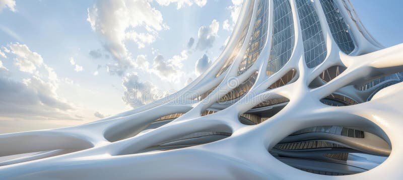 Futuristic Skyscraper: Nautilus Shell-Inspired Structure Merging Nature ...