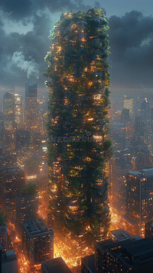 Futuristic Twisting Metallic Sculpture with Abstract Ribbon-Like Design ...