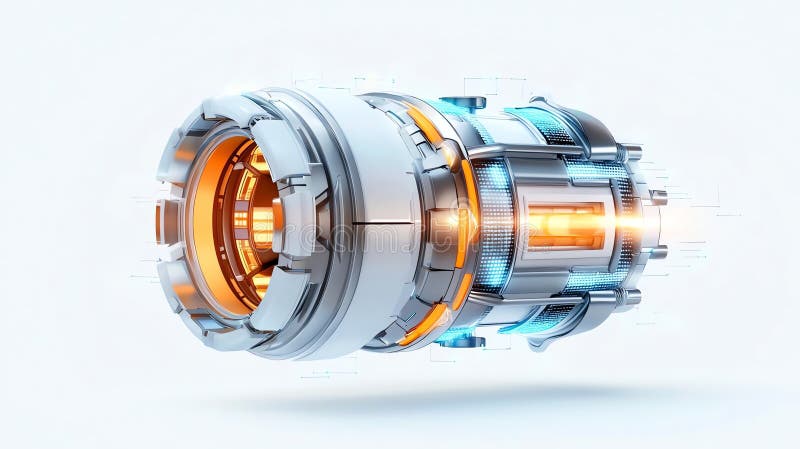 A Futuristic Sleek Energy Core Design with Glowing Elements Showcasing ...