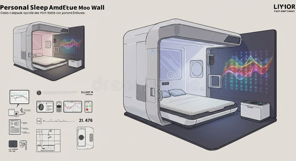 Futuristic Sleep Pod Design Stock Illustrations – 296 Futuristic Sleep ...