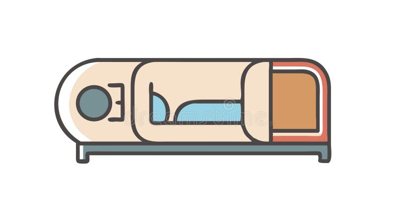Futuristic Sleeping Pod Icon for Compact Living and Privacy, Vector ...