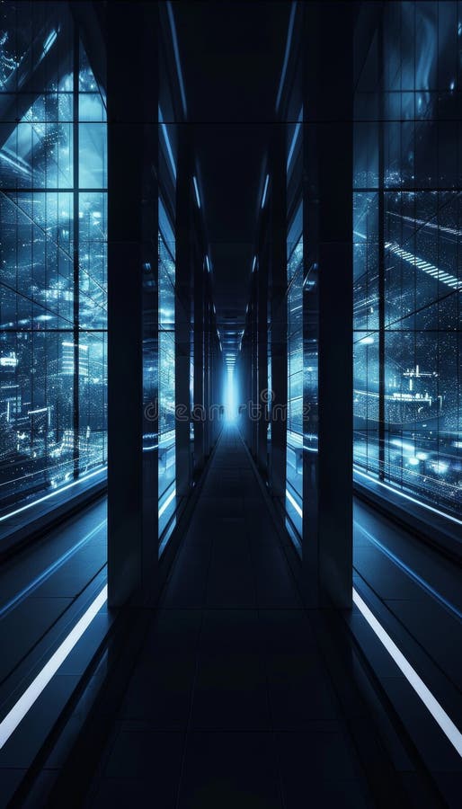 Futuristic Slide Deck Background with Dark Blue Tones and Subtle ...